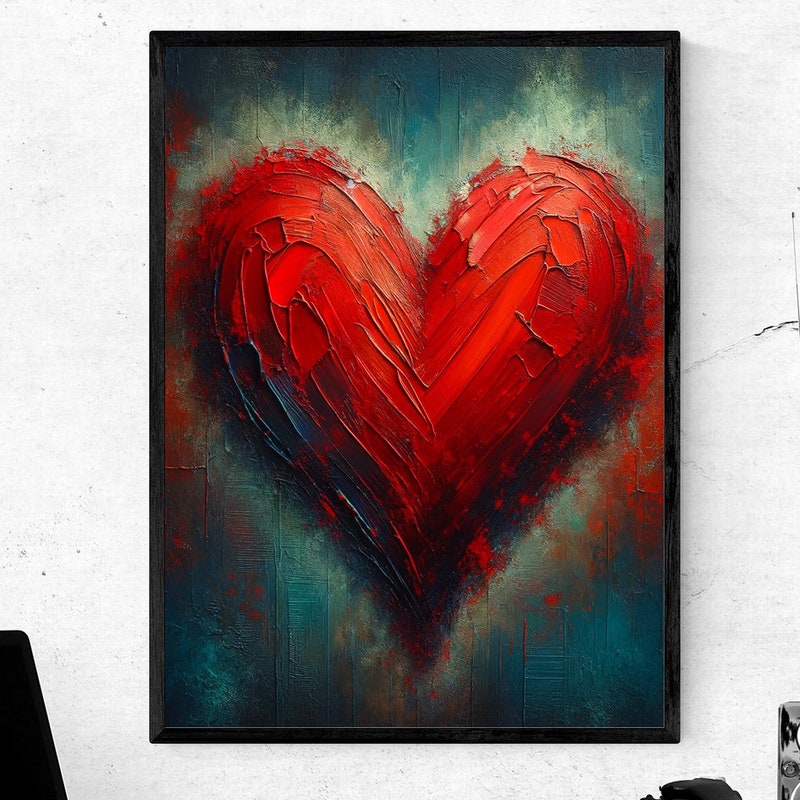 Abstract Heart Art - Etsy