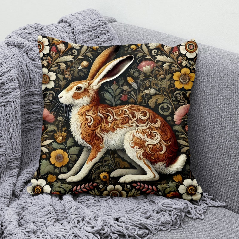 Rabbit Cushion - Etsy