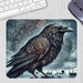 Norse Viking Raven Mouse Pad, Stitched Edge Durable Mouse Mat for ...