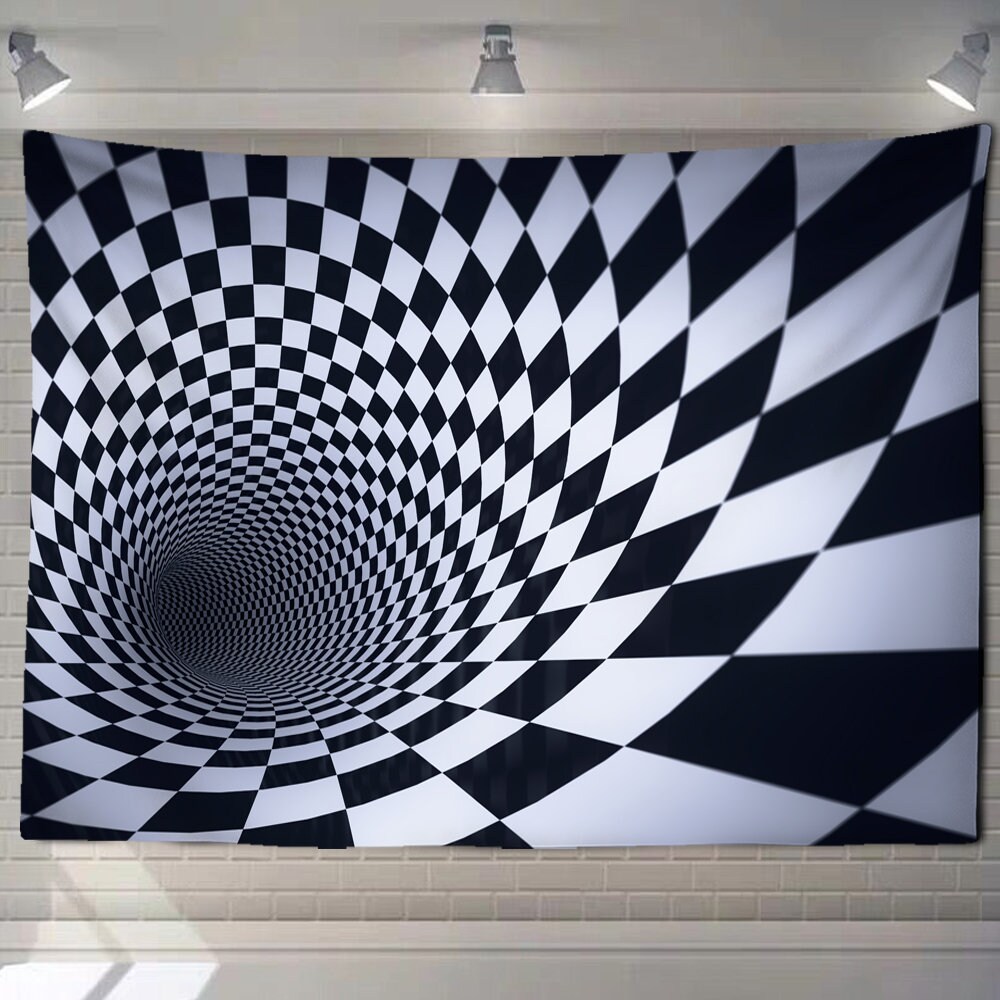 Optical Illusion Tapestry Op Art Wall Hanging Tapestries Aesthetic Home ...