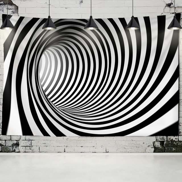 Optical Illusion Tapestry Op Art Wall Hanging Tapestries Aesthetic Home ...