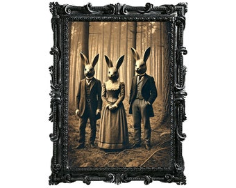 Spooky Rabbit Cult in the Forest Vintage Photography, Dark Academia ...