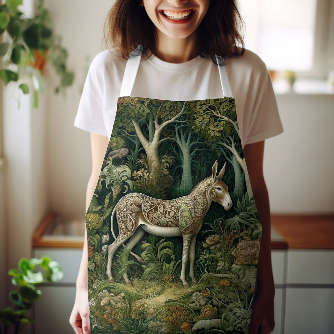 Donkey Kitchen Apron for Cooking, Baking, BBQ, Gardening - William ...