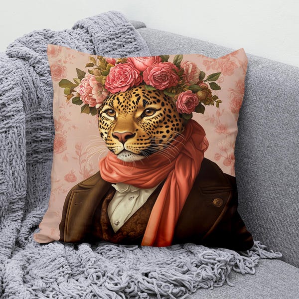Leopard Throw Pillow - Etsy