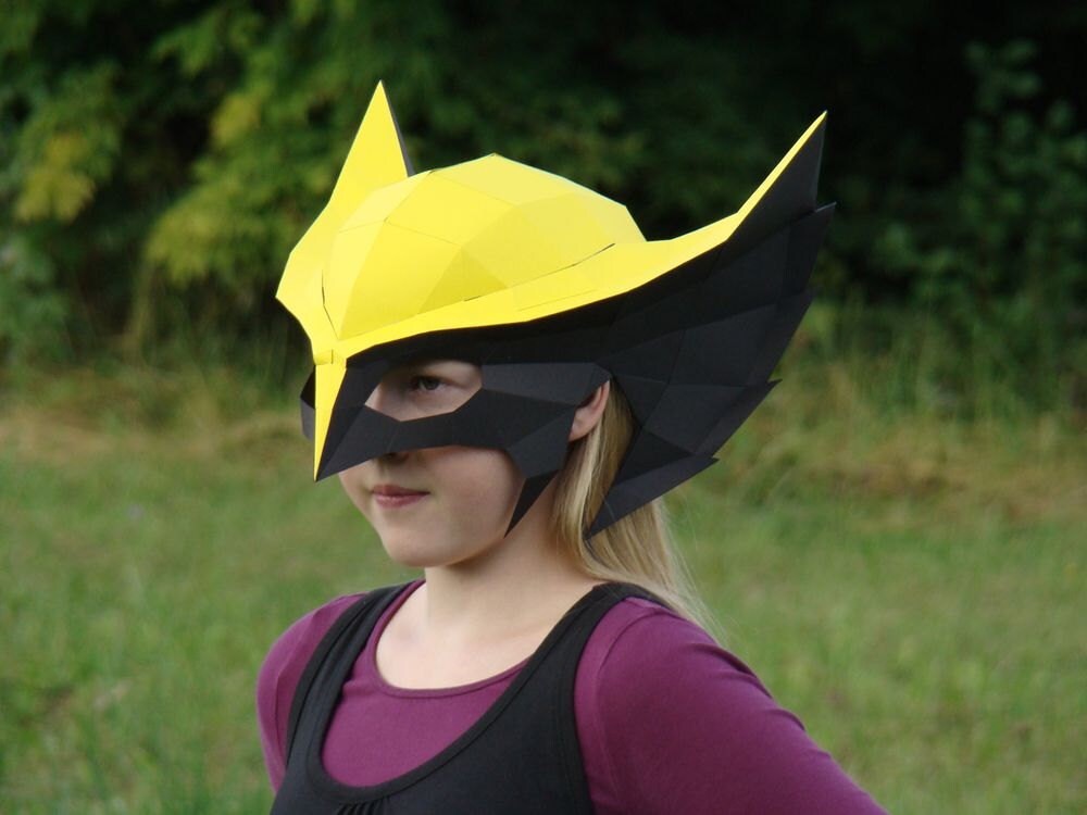 Hawkgirl Helmet Mask Printable Template DIY PDF File | Etsy UK