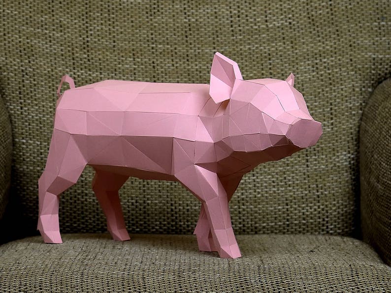 Little Pig Papercraft Download and make your own lovely - Etsy España