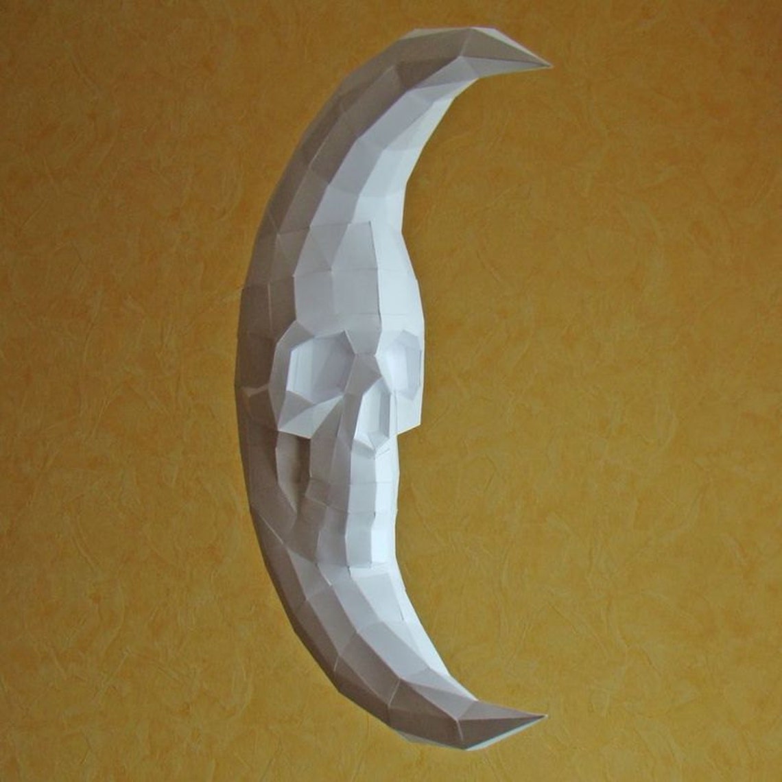 Moon Skull Printable Papercraft Moon Skull Halloween Moon | Etsy