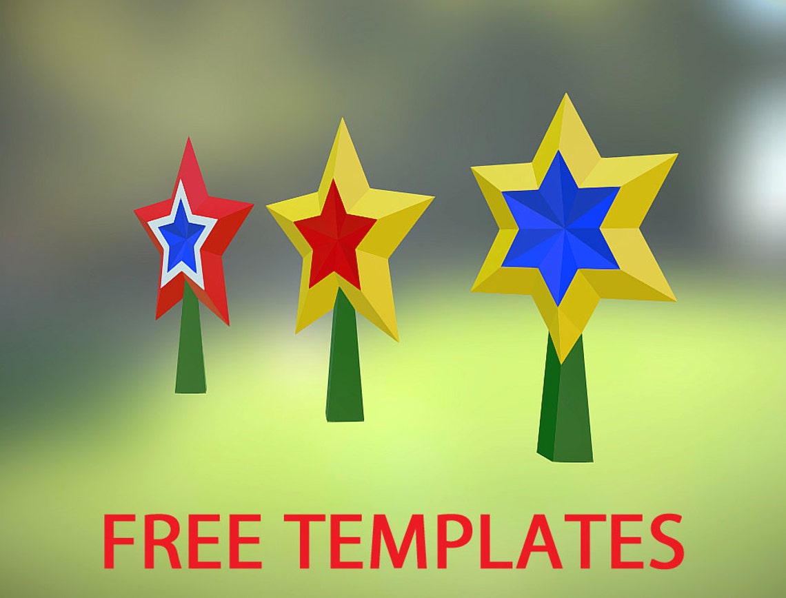 Free to Download Printable Christmas Tree Toppers Link in - Etsy