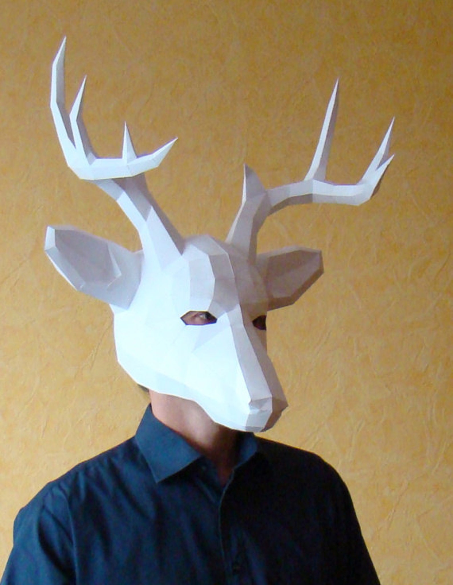 Deer Papercraft Mask Download and Make Your Own Low Poly - Etsy UK