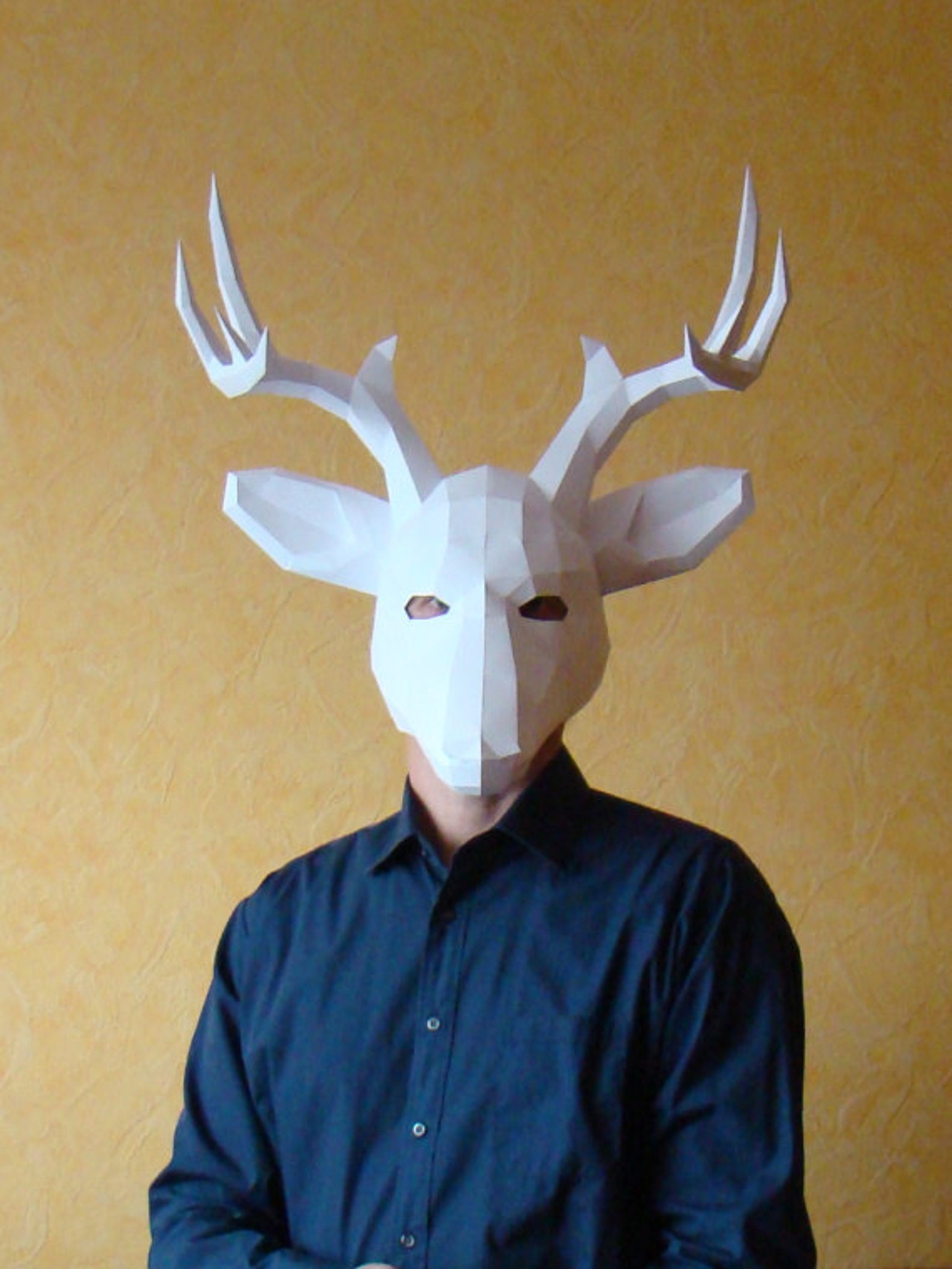 Deer Papercraft Mask Download and Make Your Own Low Poly - Etsy UK