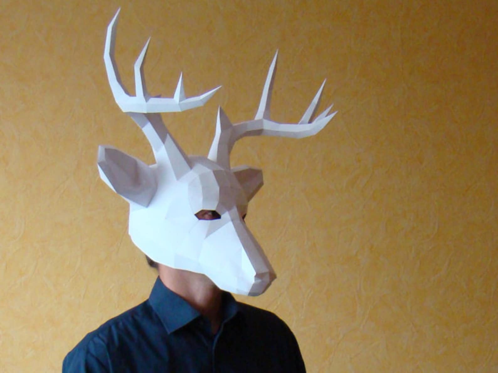 Deer Papercraft Mask Download and Make Your Own Low Poly - Etsy UK