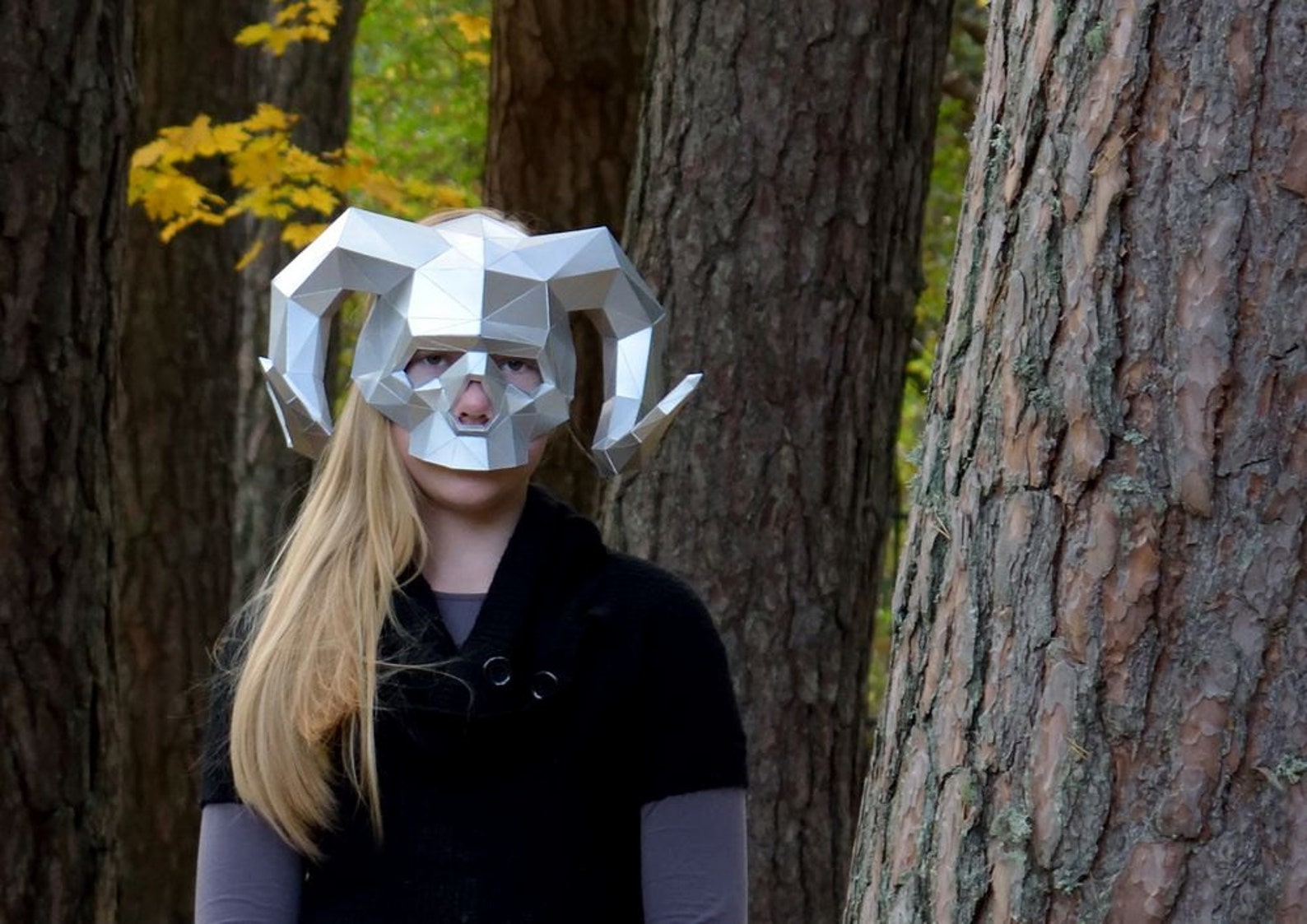 Demon Mask Papercraft Download and Make Easy Party Mask | Etsy