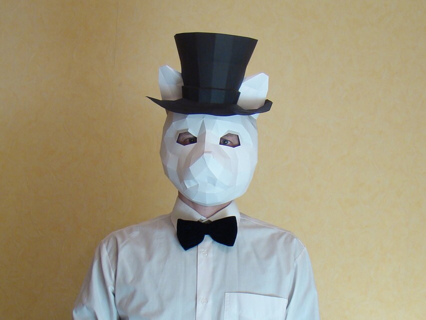 Cat With Hat Mask Cat Mask Cat in Hat Mask Printable DIY PDF | Etsy