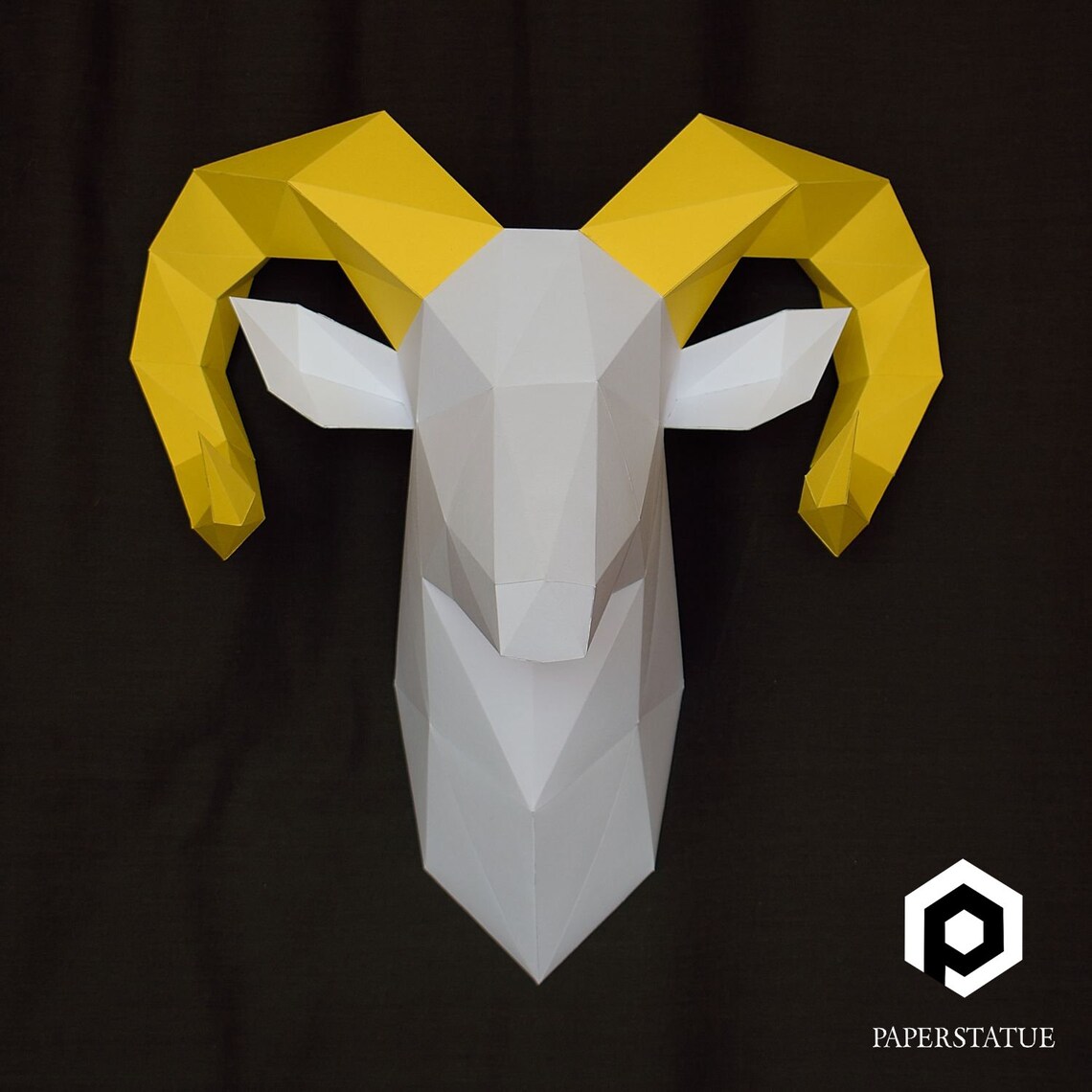 Ram Head Papercraft Download and Make Your Own Trophy - Etsy