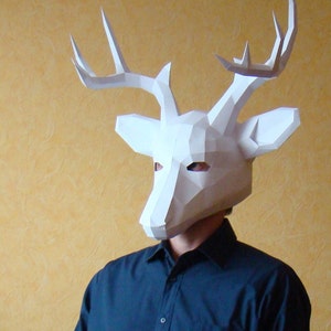 Deer Papercraft Mask, Download and Make Your Own Low Poly Mask ...