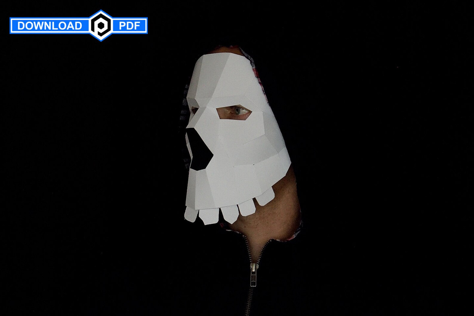 Halloween Mask X Polygonal mask Instant Pdf download | Etsy