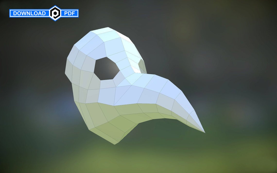 Plague Doctor Papercraft Mask, Download and Make Your Own Raven Mask ...