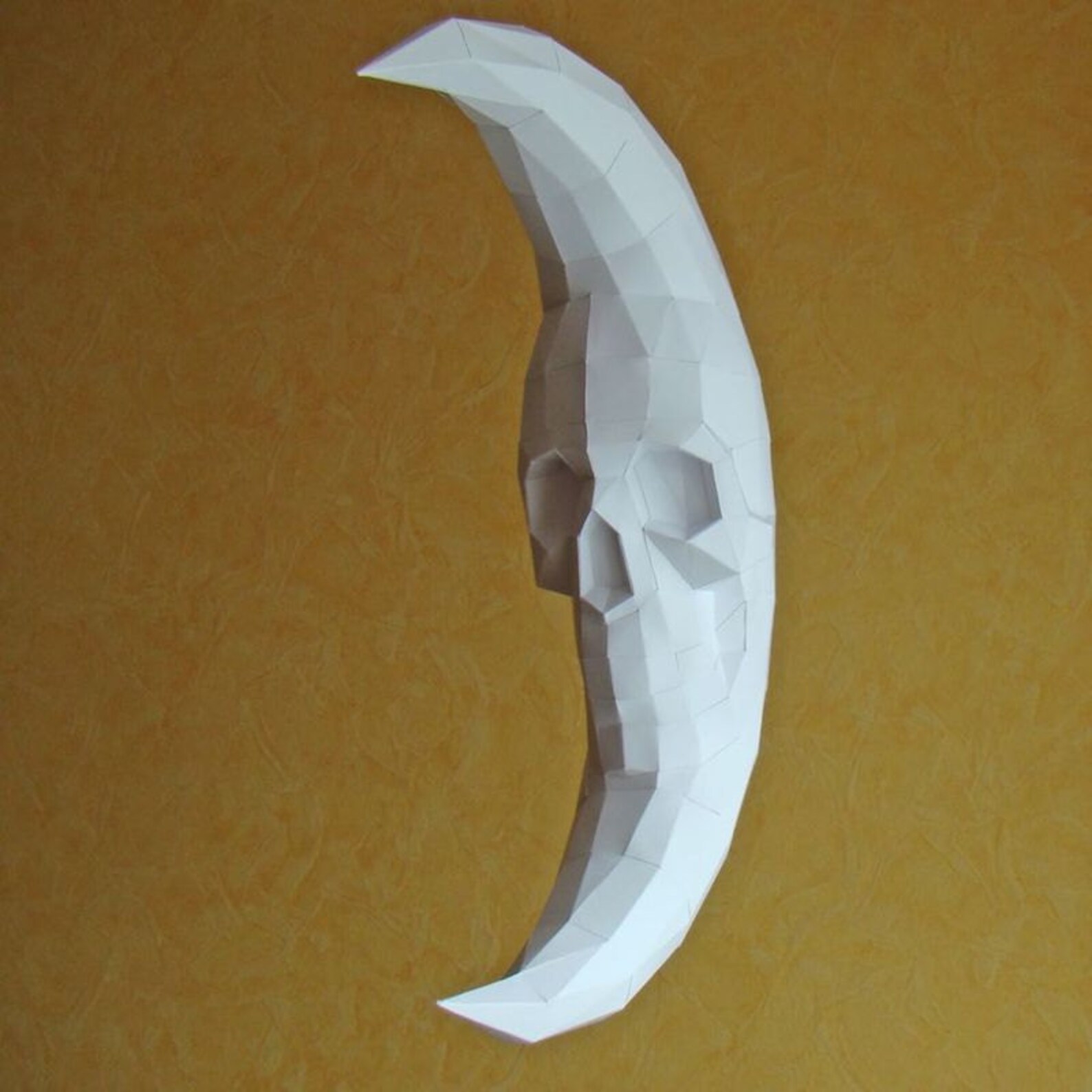 Moon Skull Printable Papercraft Moon Skull Halloween Moon | Etsy