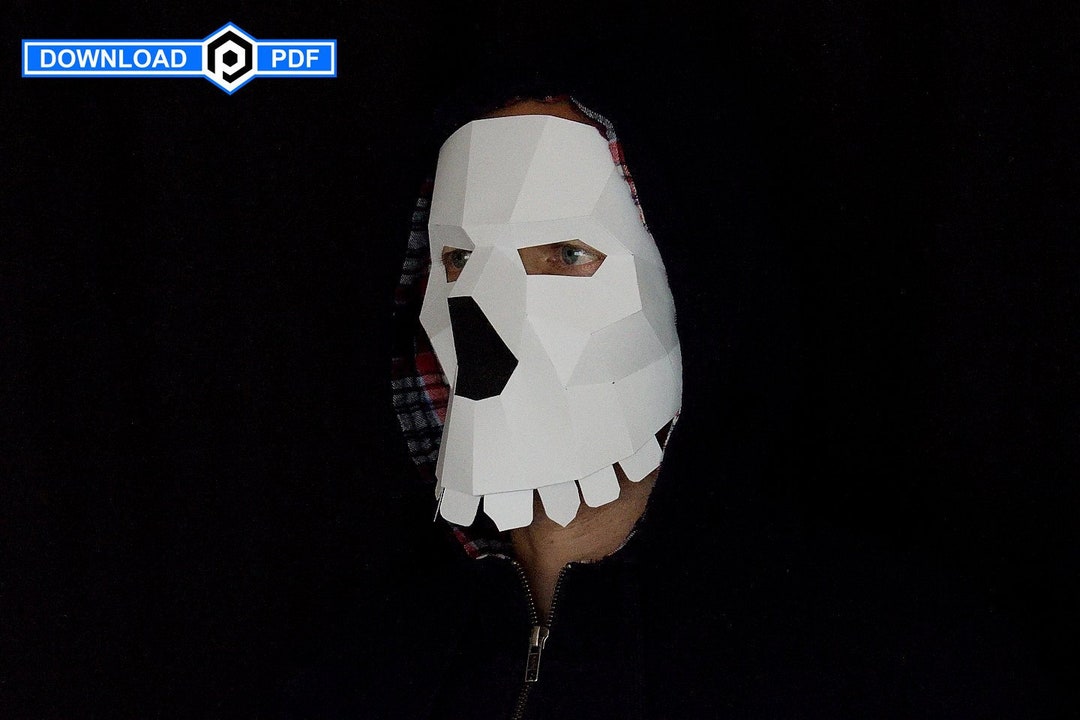 Halloween Mask X Polygonal Mask Instant Pdf Download, Papercraft ...