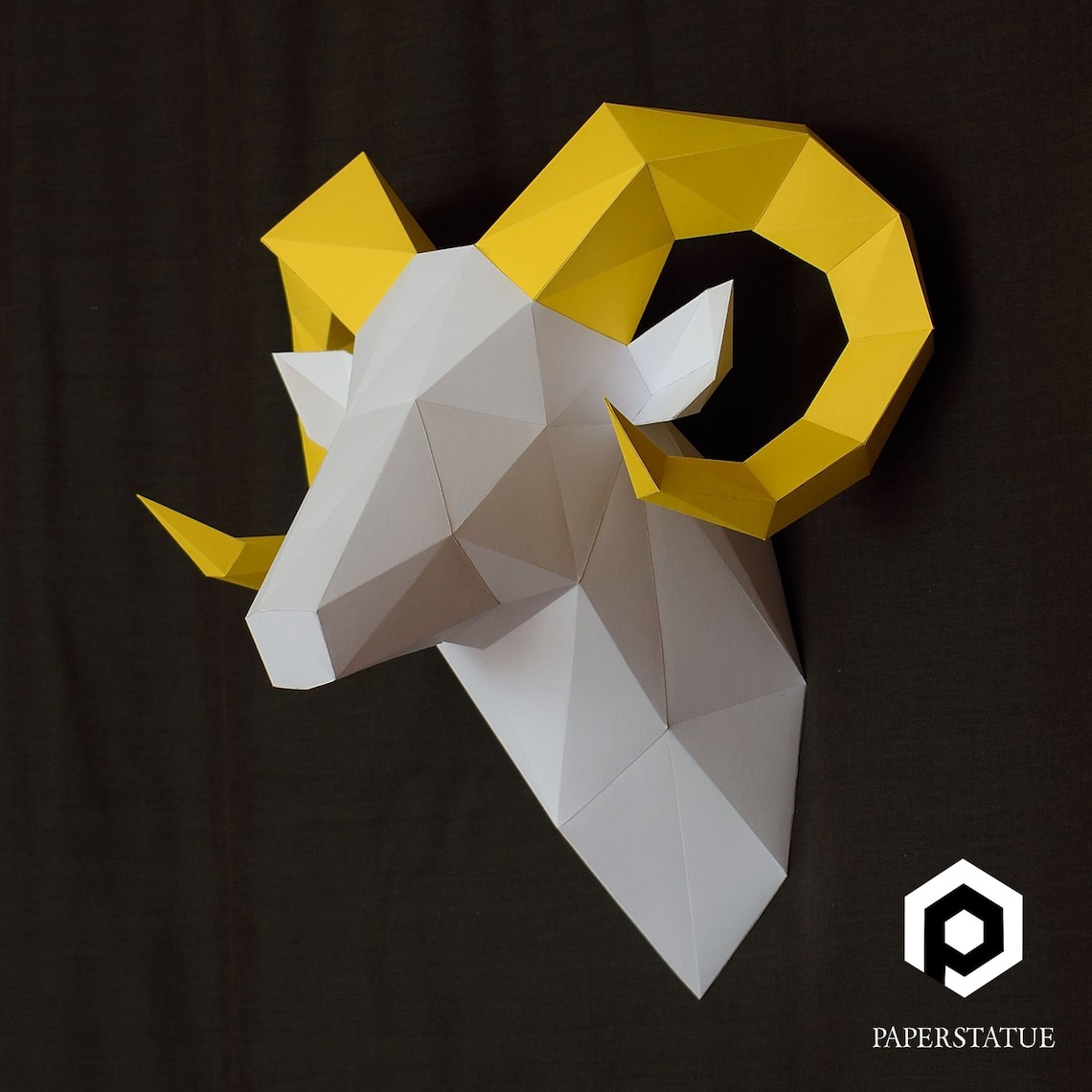 Ram Head Papercraft Download and Make Your Own Trophy - Etsy