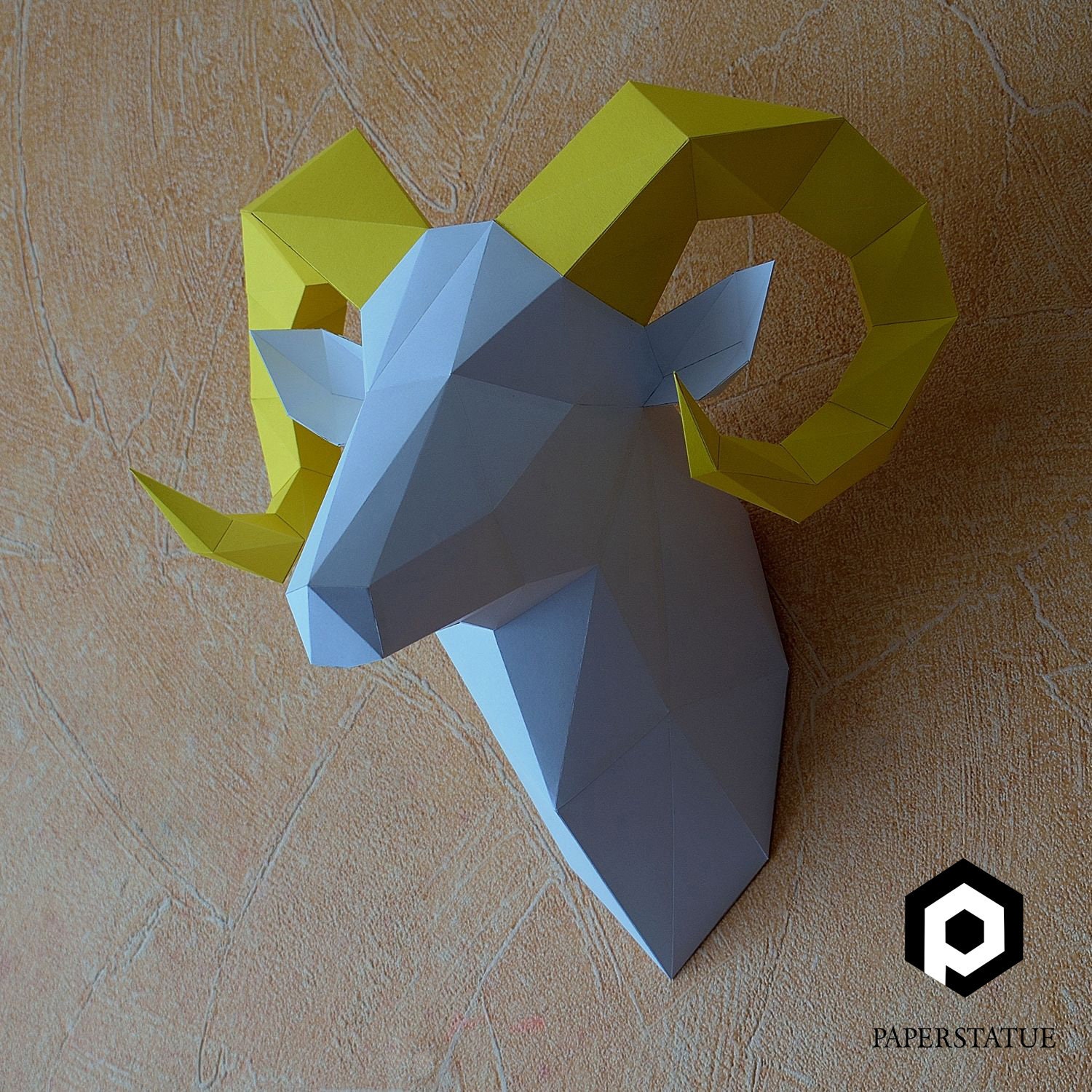 Ram Head Papercraft Download and Make Your Own Trophy - Etsy