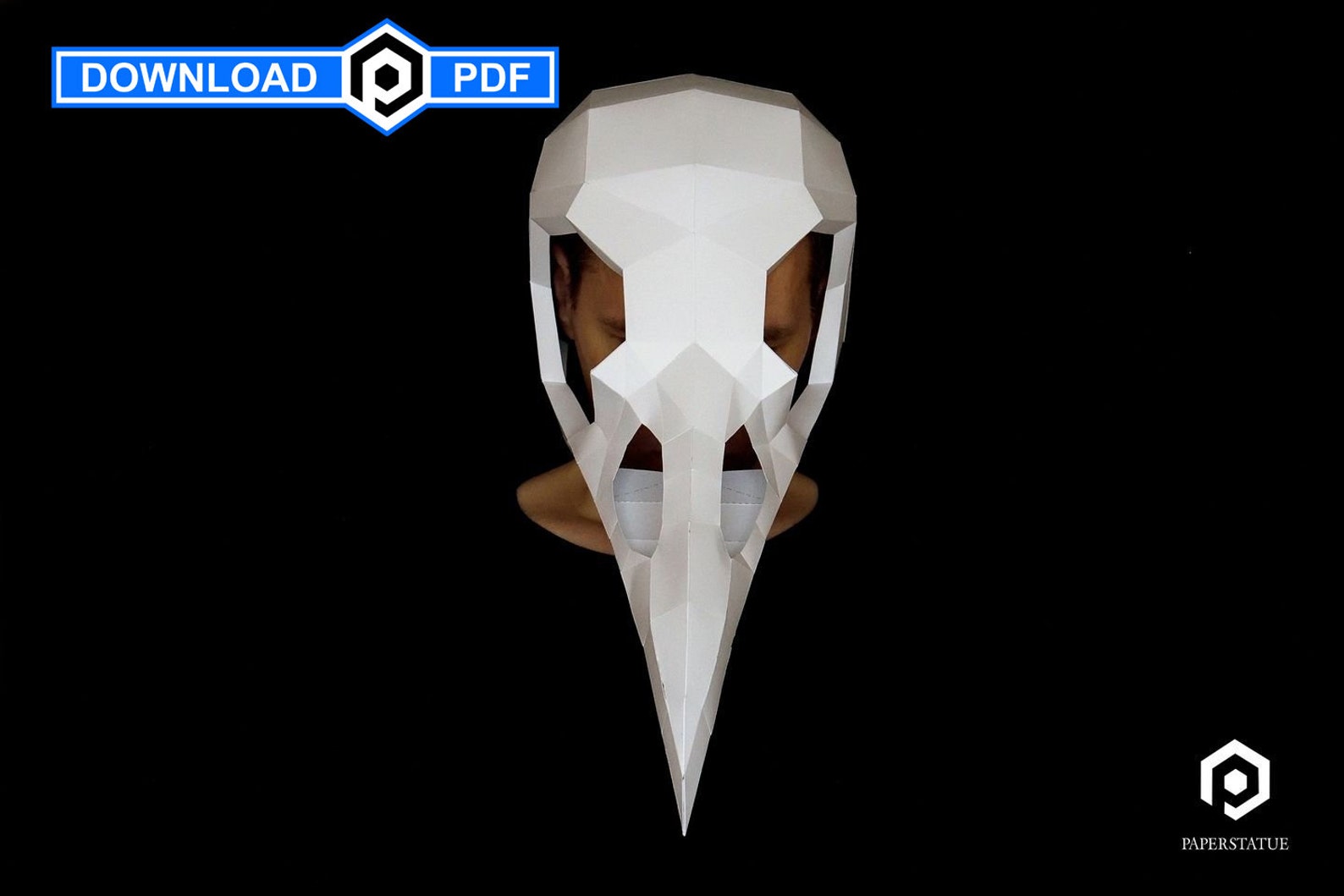 Crow Raven Skull Mask Papercraft Printable DIY PDF Template | Etsy