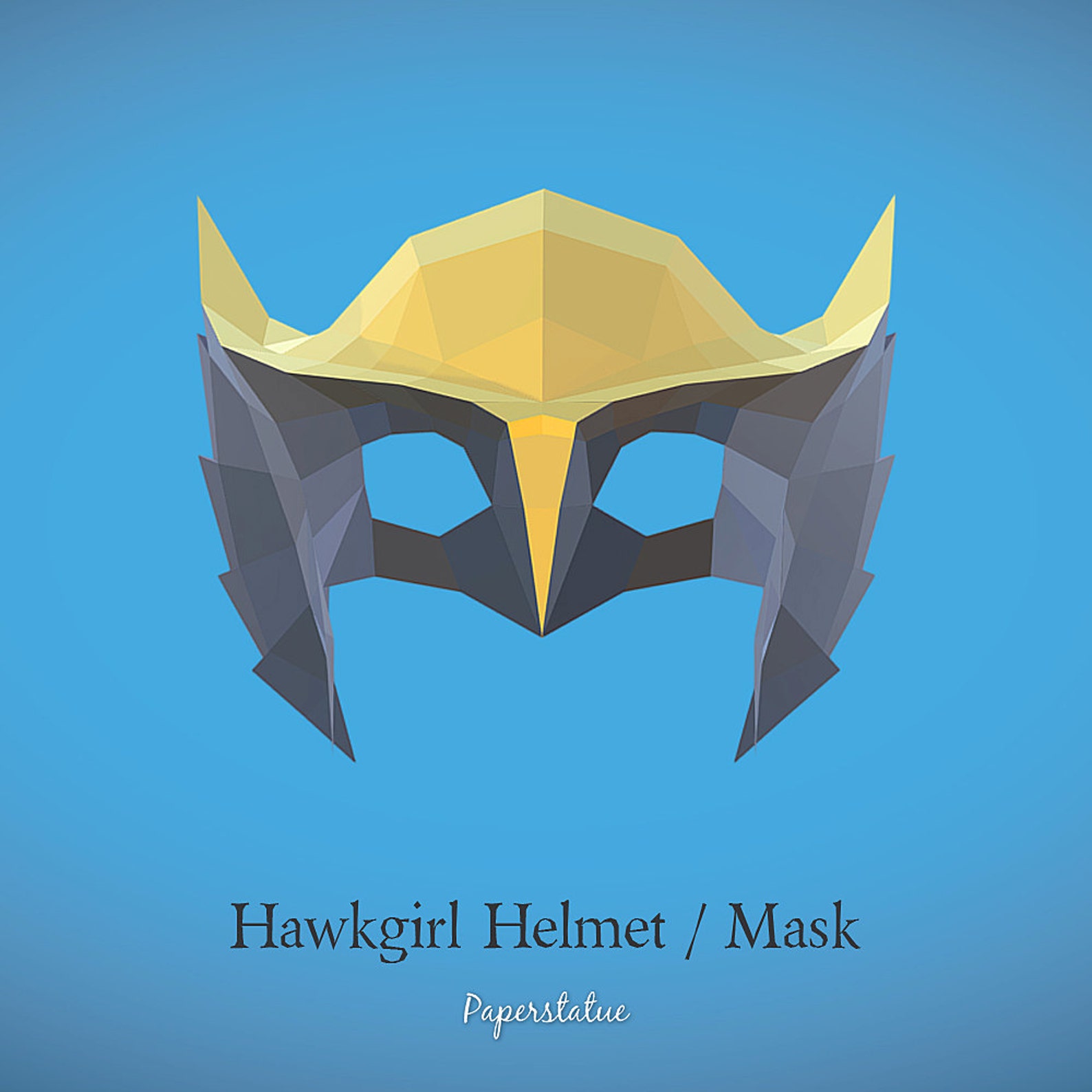 Hawkgirl Helmet Mask Printable Template DIY PDF File | Etsy UK