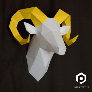 Ram Head Papercraft, Download and Make Your Own Trophy, Printable DIY ...