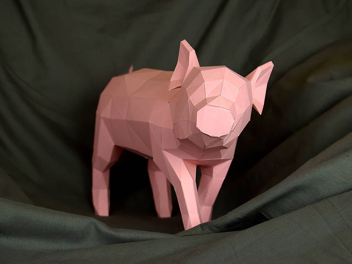 Little Pig Papercraft Download and Make Your Own Lovely - Etsy