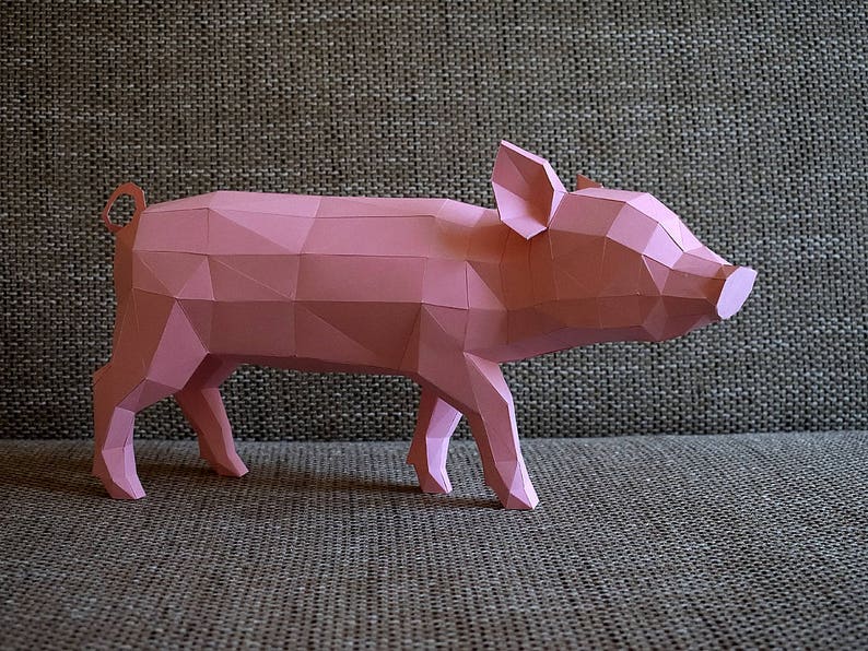 Little Pig Papercraft Download and make your own lovely - Etsy España