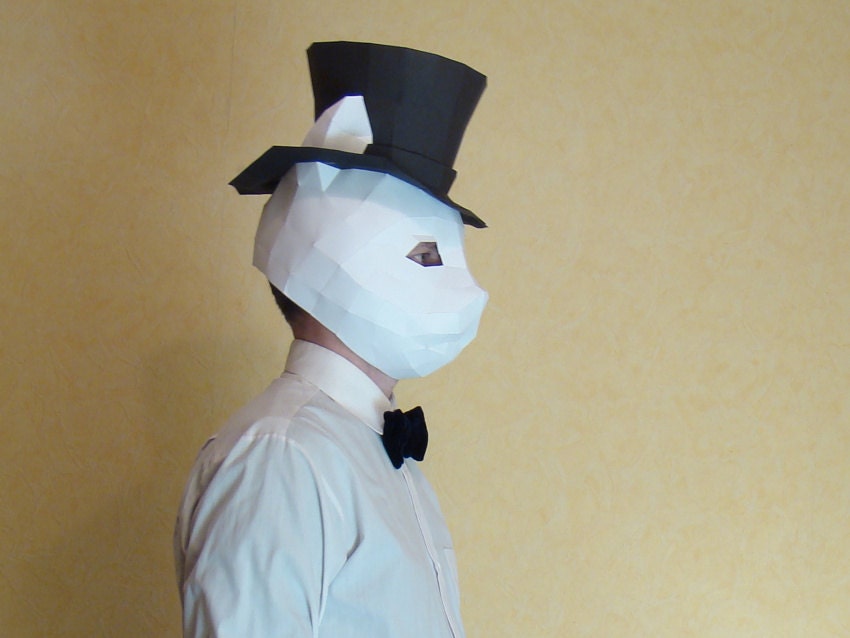 Cat With Hat Mask Cat Mask Cat in Hat Mask Printable DIY PDF | Etsy