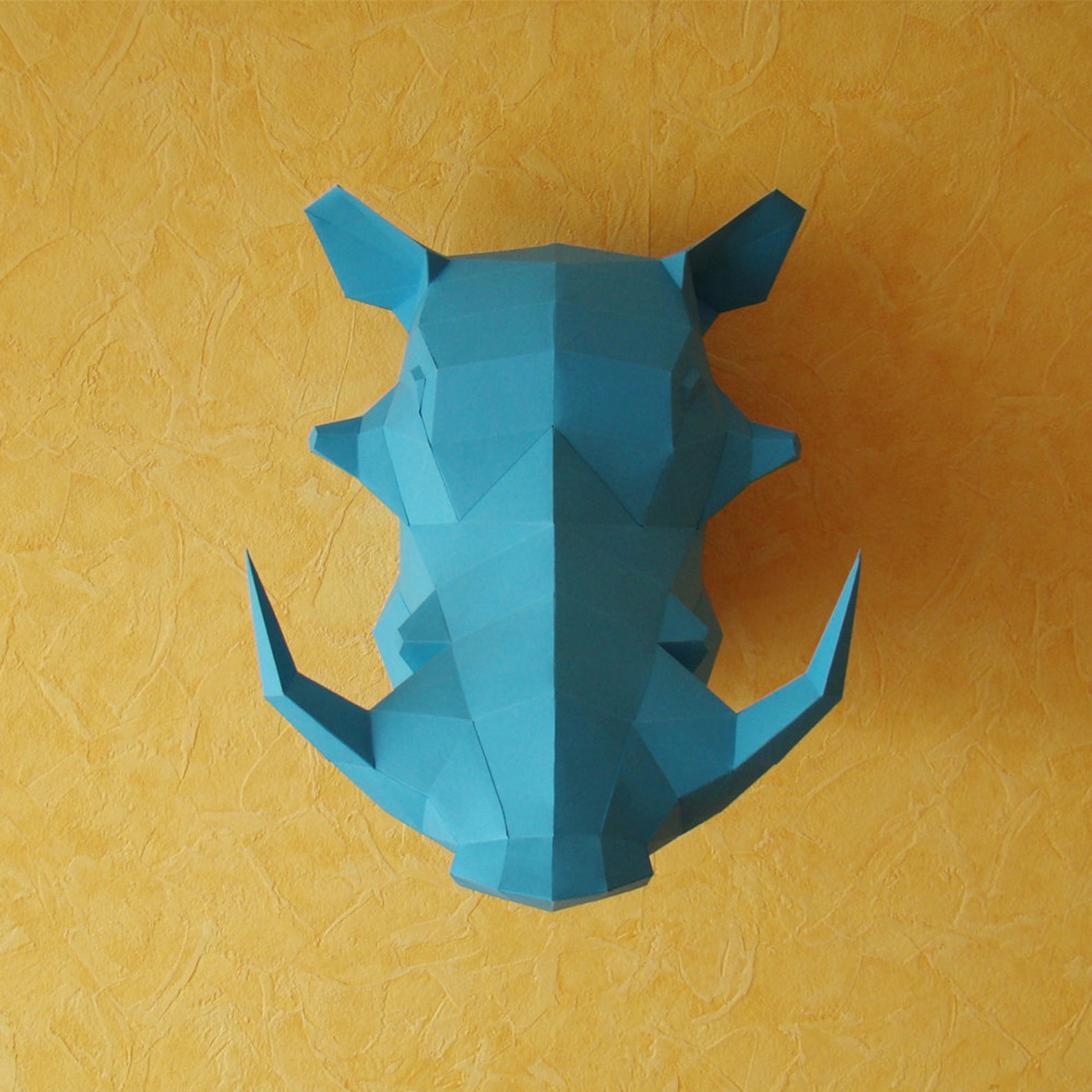 Warthog Boar papercraft DIY Trophy Download and make your own | Etsy