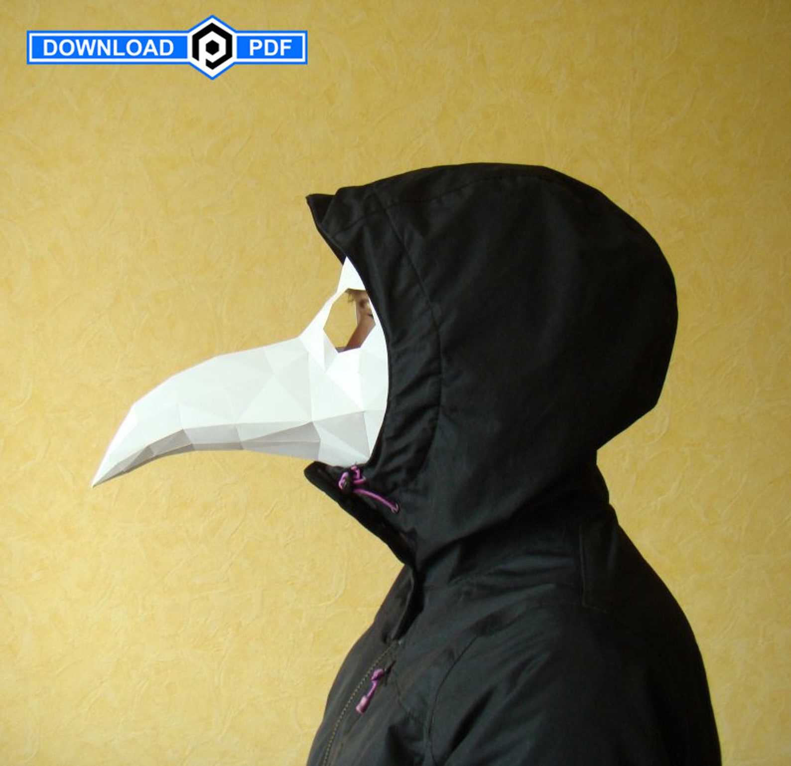 Plague Doctor Papercraft Mask, Download and Make Your Own Raven Mask ...