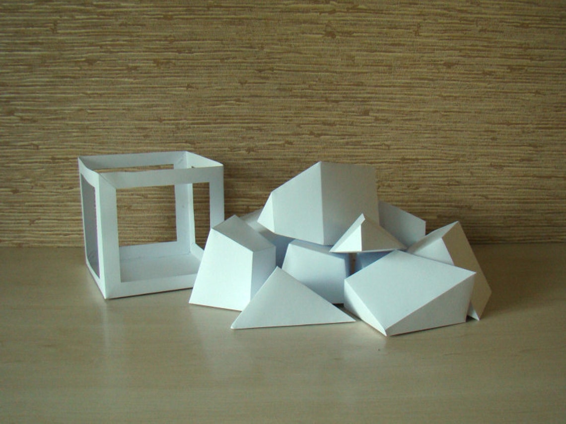Cube Puzzle Papercraft, Download and Make Little 3d Puzzle, Printable ...