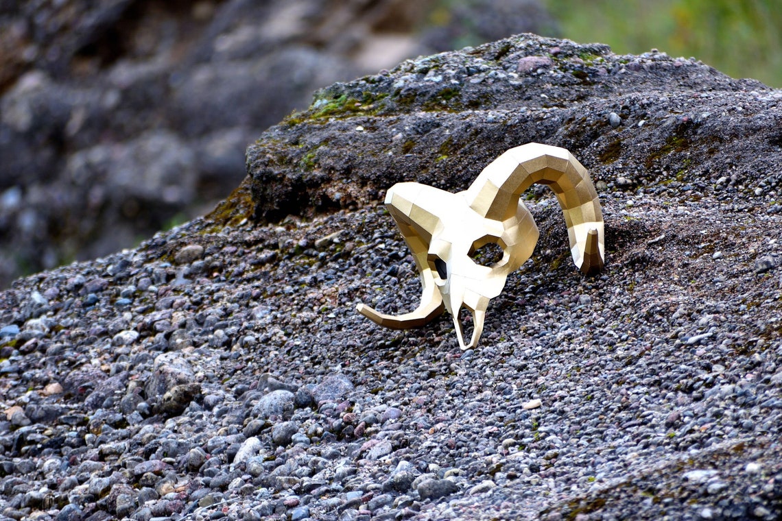 Ram Skull Papercraft Mask Download and Make Your Own Party | Etsy