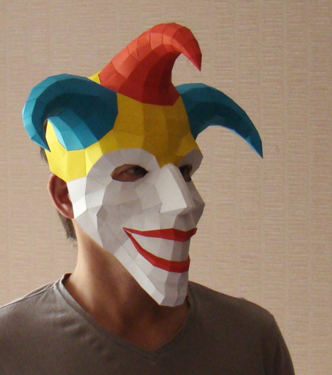 Joker Maske Papiermaske Papercraft Halloween Maske Narr | Etsy