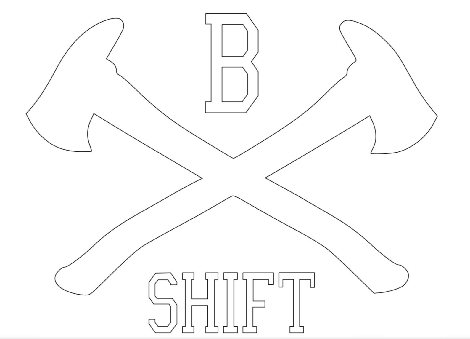 Fire Department B Shift Crossed Axes Vinyl Decal - Etsy