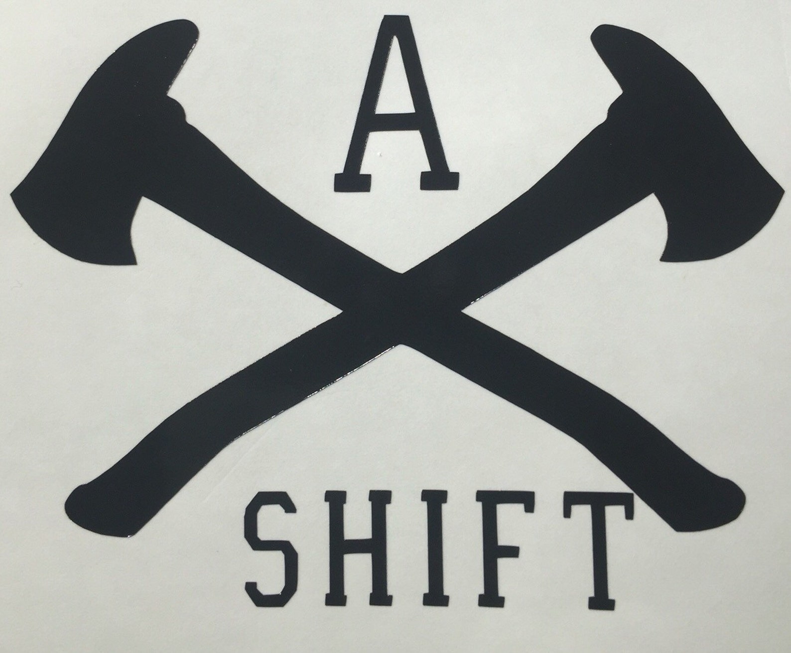 Fire Department A Shift Crossed Axes Vinyl Decal - Etsy