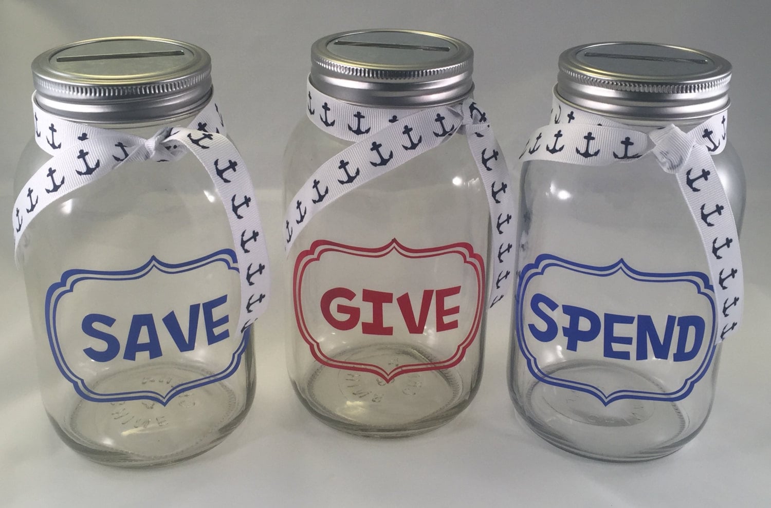 Savings Jars Spend Save Give Saving System Set Perfect for Kids Piggy ...