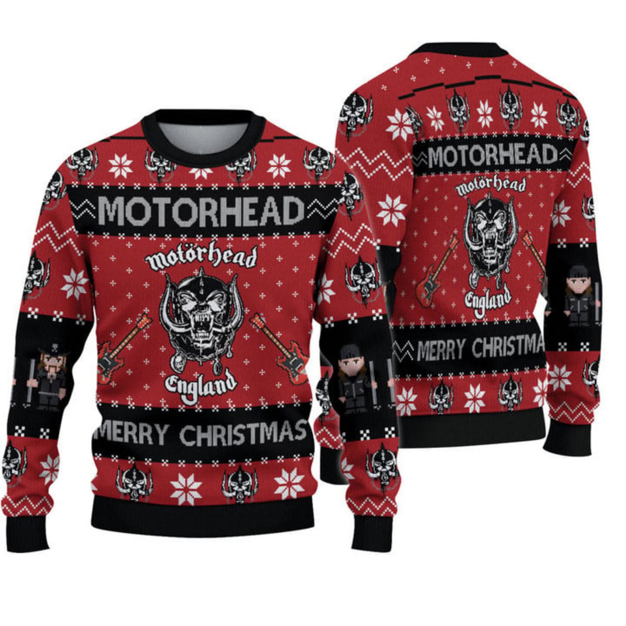 Motorhead Rock N Roll Ugly Christmas Sweater Unisex Rock Fan - Etsy