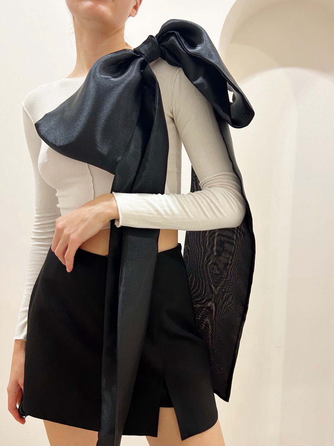 Big Handmade Multifunctional Transformer Shoulder Organza Bow Brooch ...