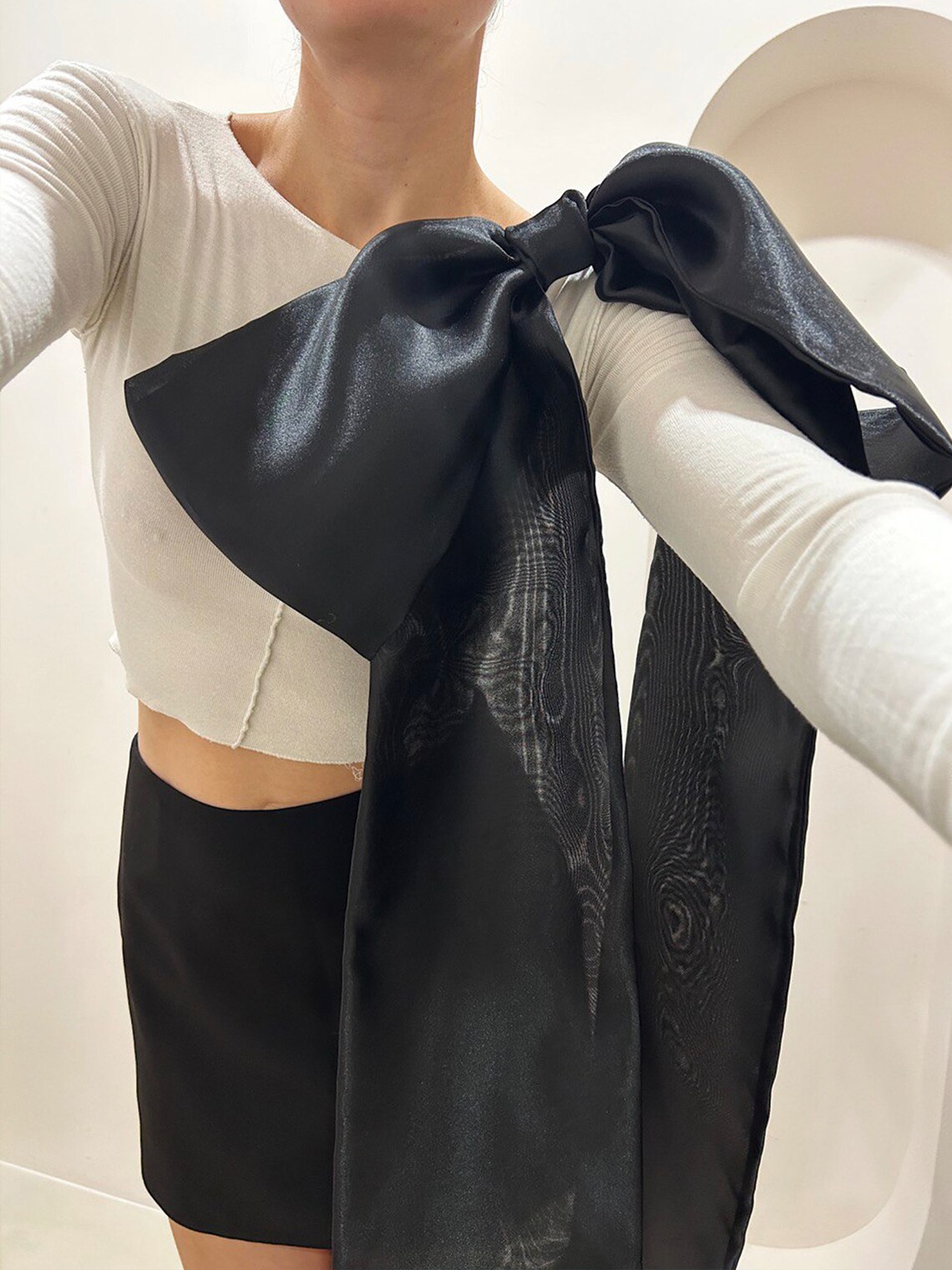 Big Handmade Multifunctional Transformer Shoulder Organza Bow Brooch ...