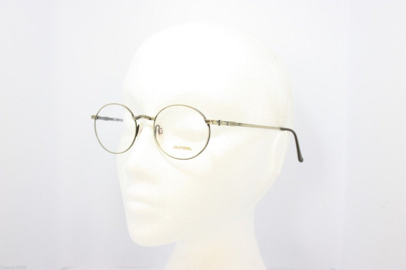Alpina Round Oval AF469 Vintage Eyeglasses Made in Germany Antique 51mm ...