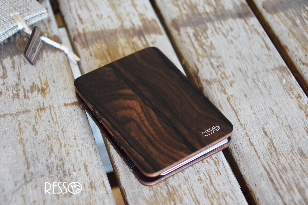 Wooden Wallet, Credit Card Wallet, Women's and Men's Wallet, Slim ...