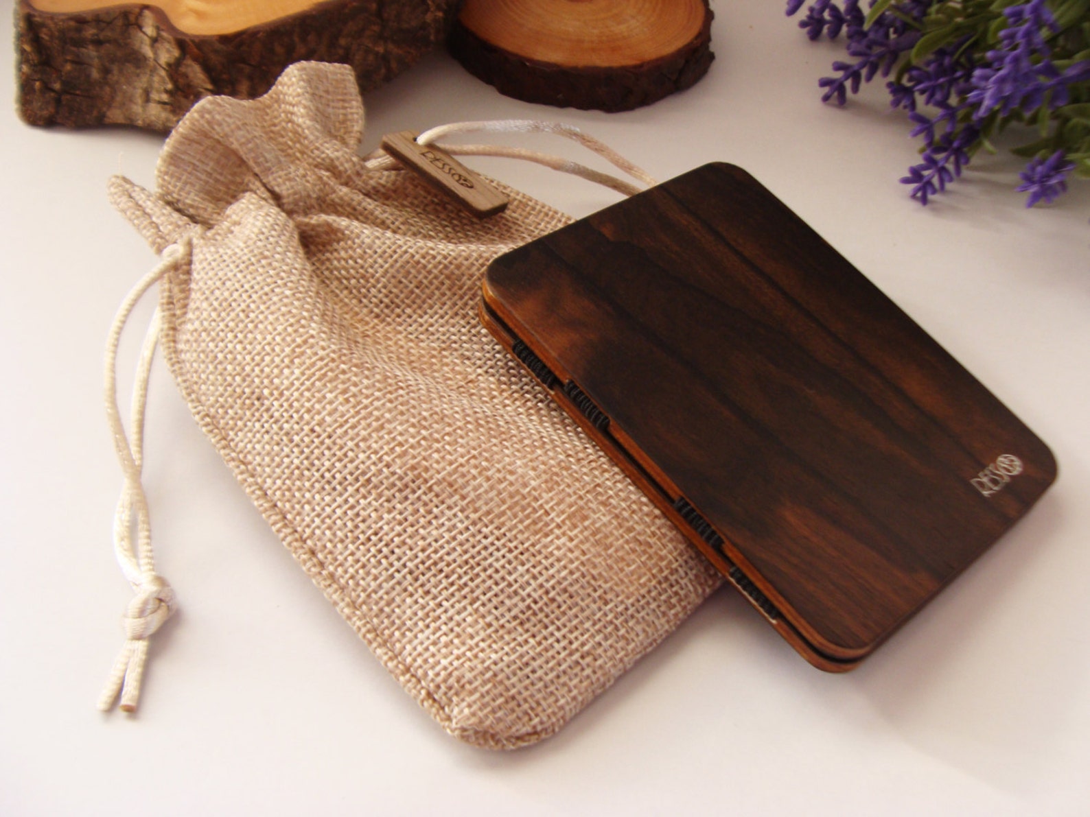 Wooden Wallet, Credit Card Wallet, Women's and Men's Wallet, Slim ...