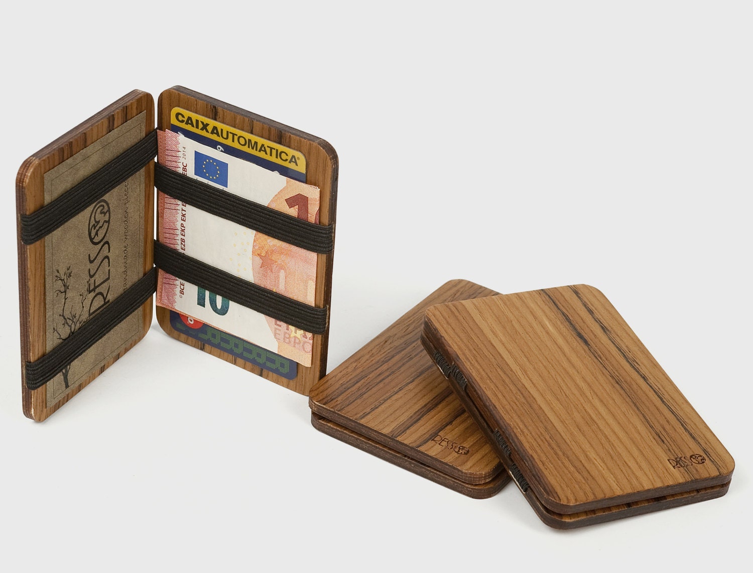 Wooden Wallet, Credit Card Wallet, Women's and Men's Wallet, Slim ...