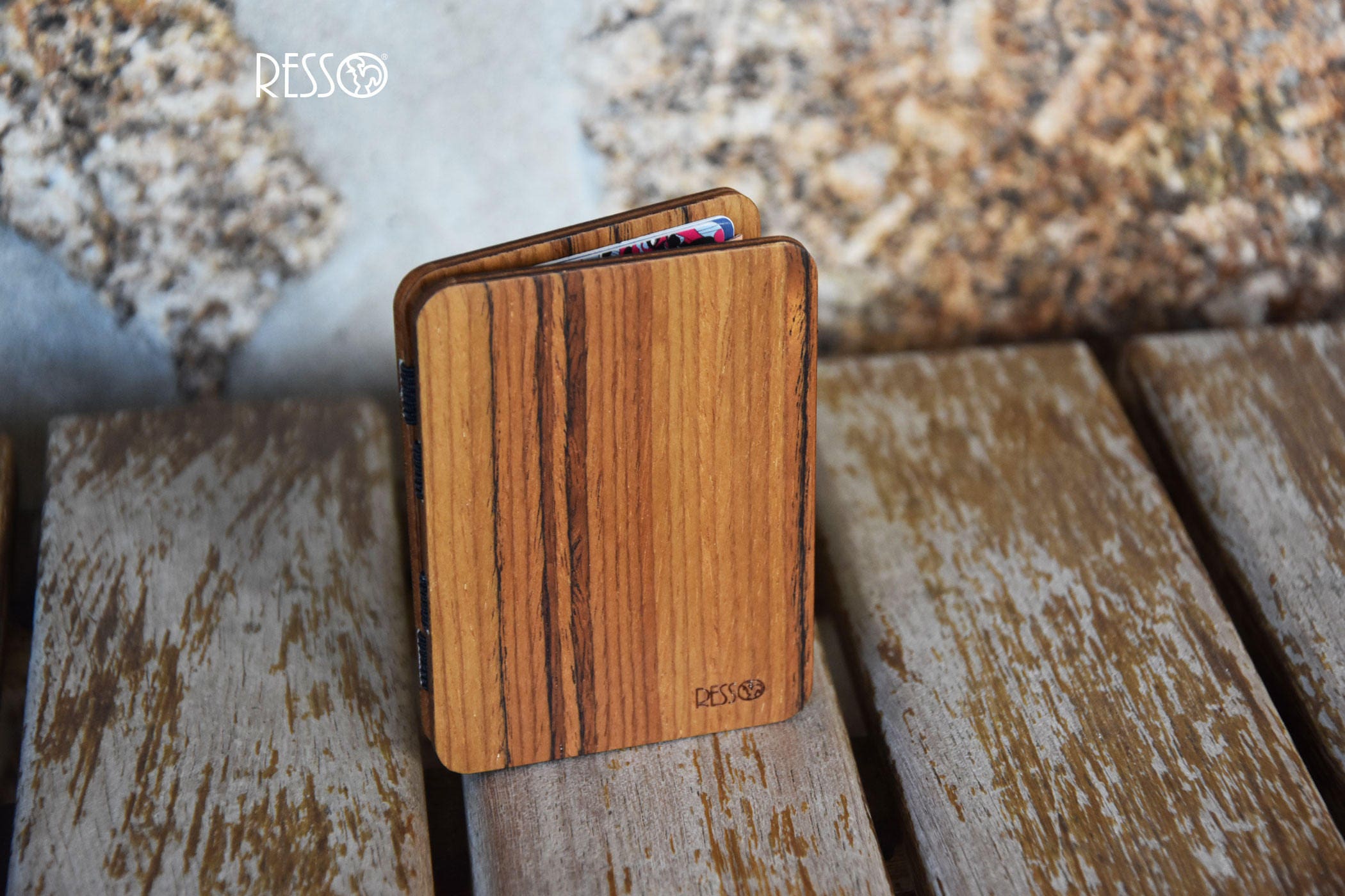 Wooden Wallet Credit Card Wallet Women's and Men's - Etsy