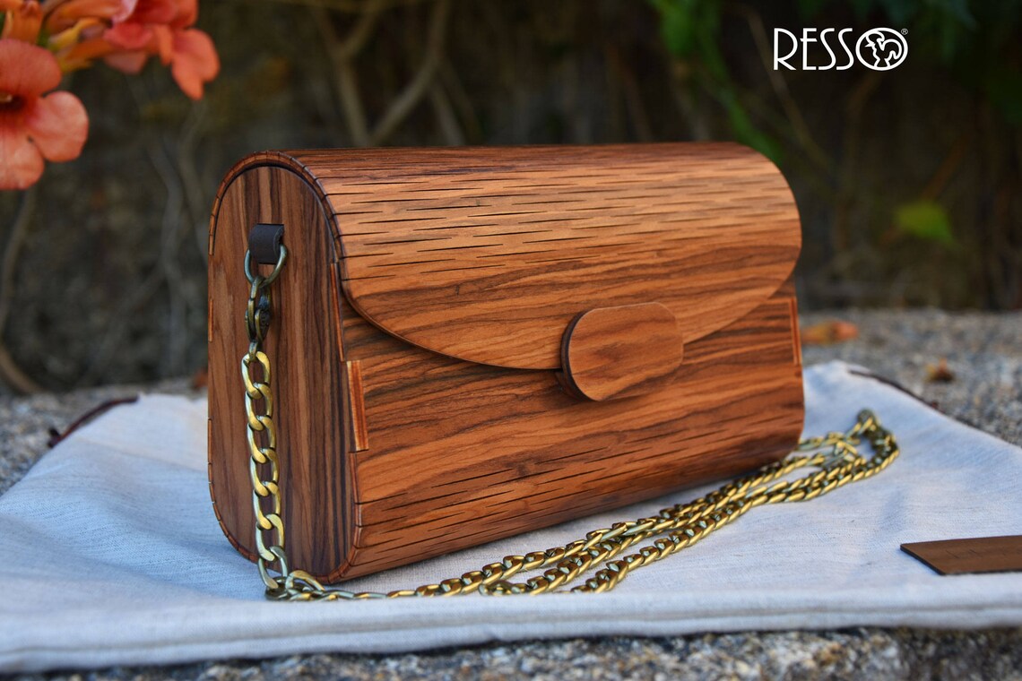 Wooden Bag, Woman Bag, Wooden Clutch Bag, Eco Friendly Wooden Bag ...