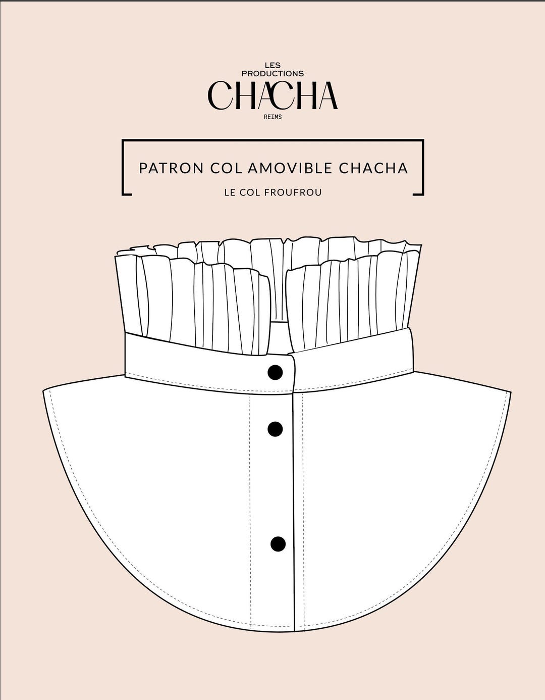 Sewing Pattern Frilly Removable Collar - English & French Pattern - Etsy
