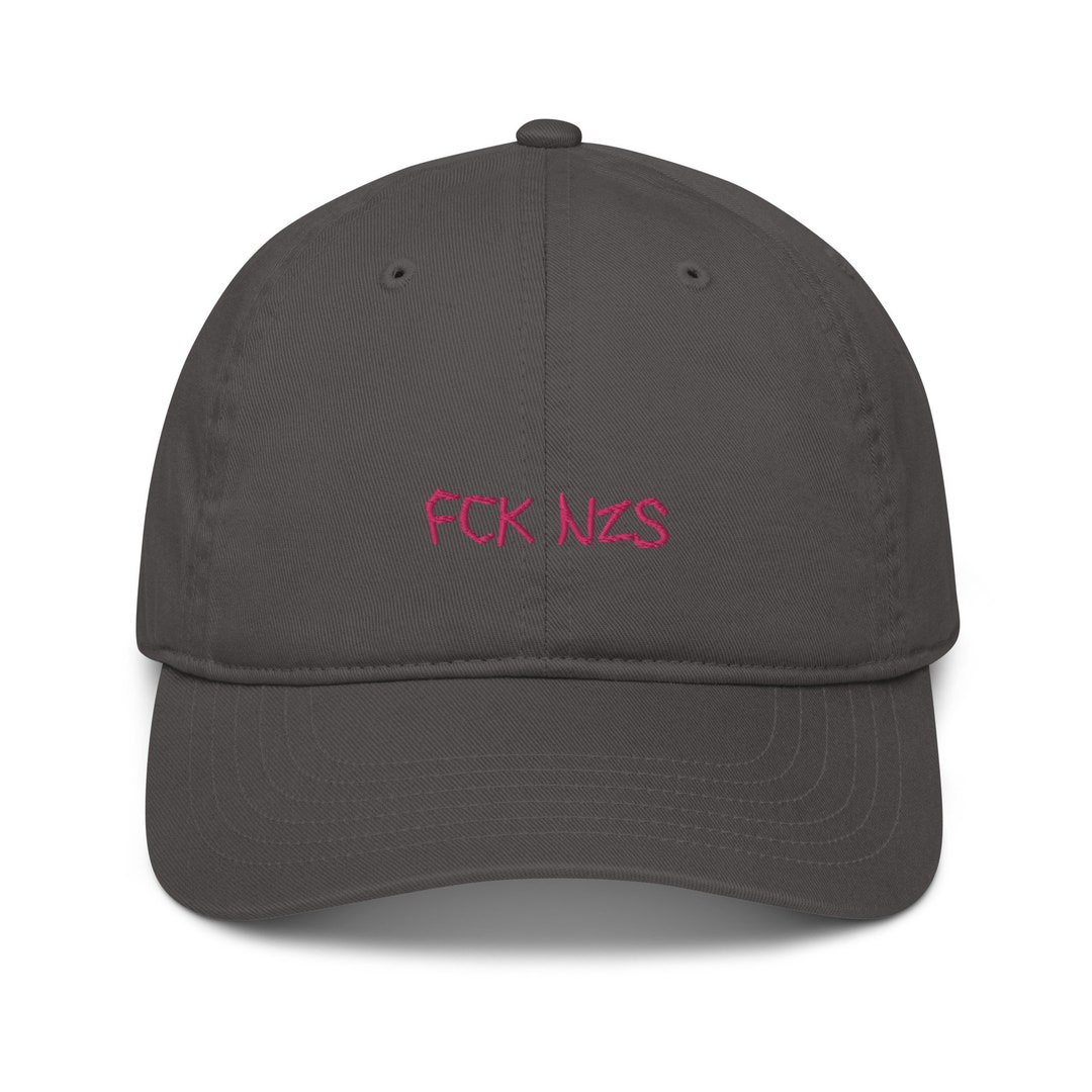 FCK CAP in Anthracite With Pink Stitching, Organic Cotton, Unisex, One ...